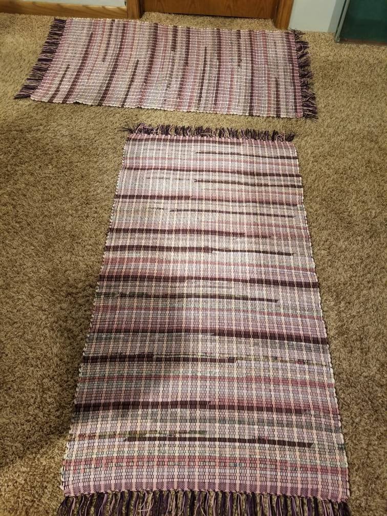 Shades of Pink and Mauve Rag Rugs, Handwoven Rag Rug, Easter Egg Rag ...