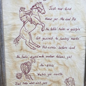 Western Wall Art , Ten Commandments , Cowboy Rules , Western Decor ...
