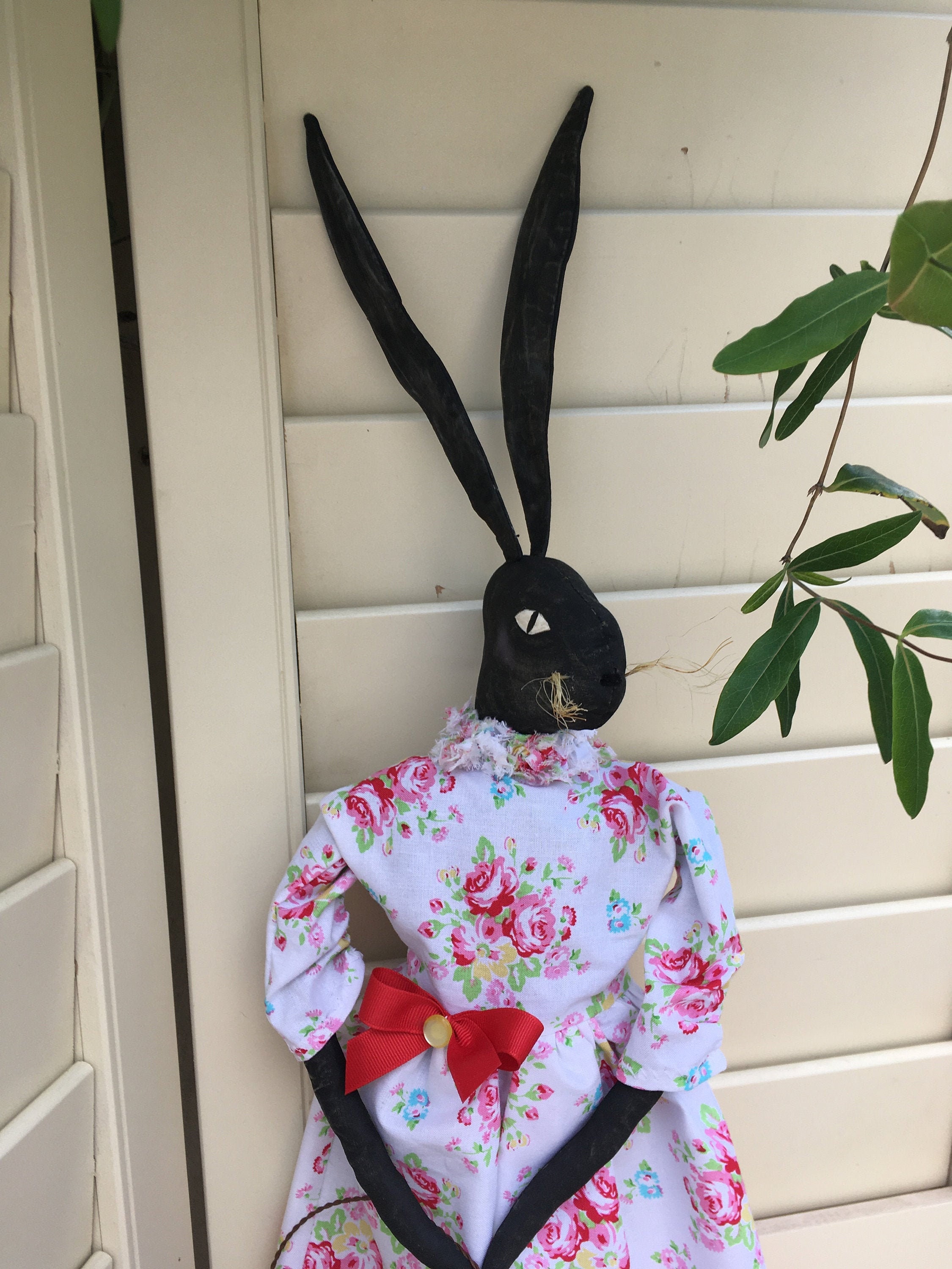 Spring Wall Decoration Primitive Spring Rabbit Folk Art - Etsy