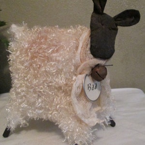 Primitive Sheep , Primitive Sheep With Bell, Handmade Country Decor ...