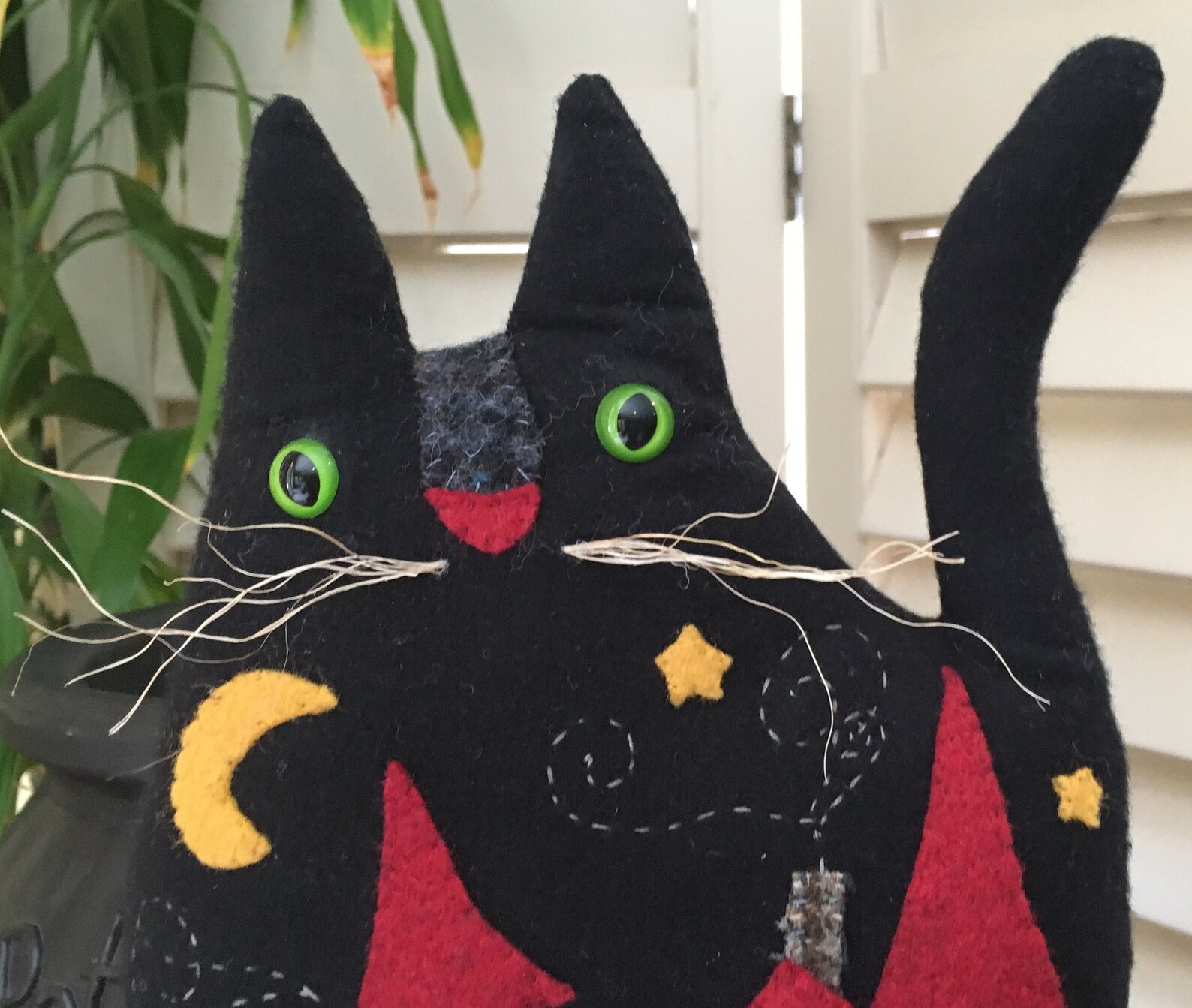 Halloween Cat Pillow Haunted House Pillow Embroidered Cat - Etsy