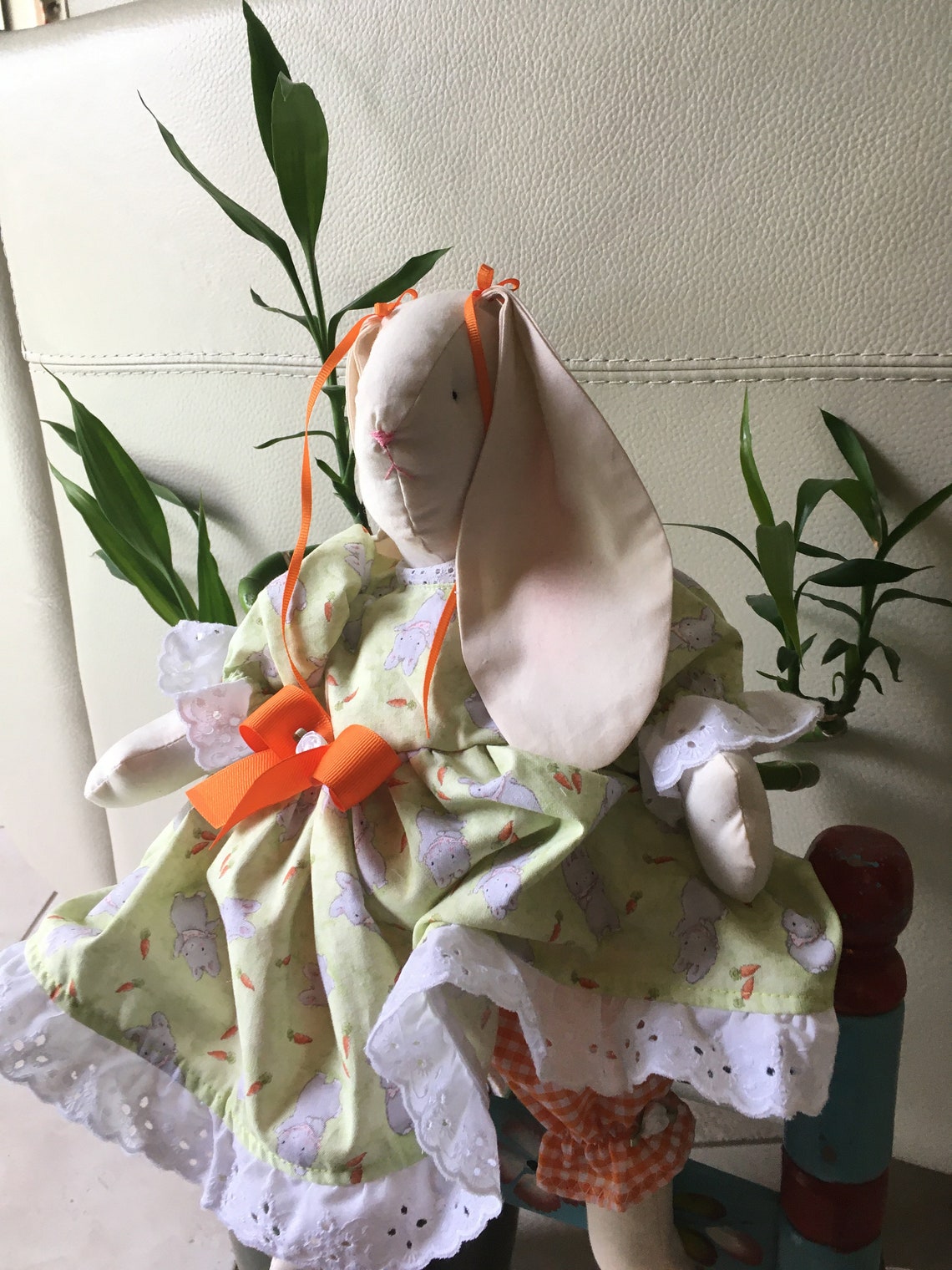 Spring Cloth Bunny Easter Basket Bunny Child Friendly Doll - Etsy