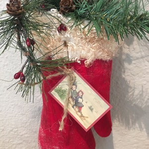 Winter Mittens Wall Hanging - Primitive Mittens - Primitive Mice ...