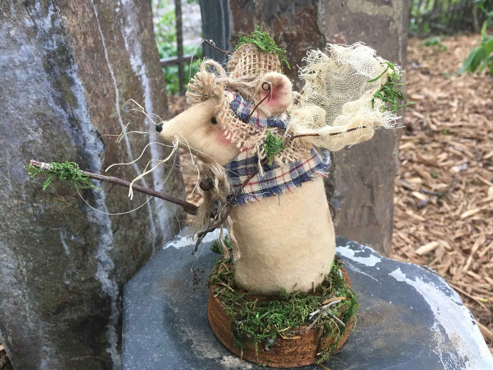 Primitive Mouse Fishing Mouse Rustic Room Decoration - Etsy