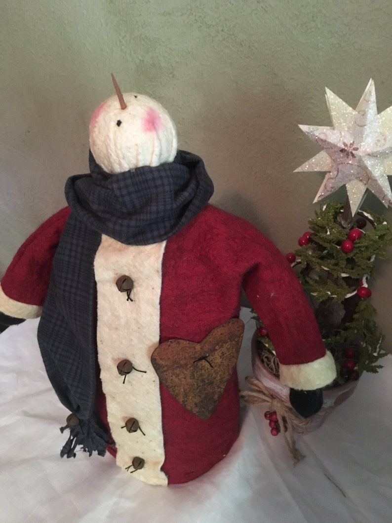 Singing Snowman - Primitive Snowman - Rusty Tin - Rustic Christmas ...
