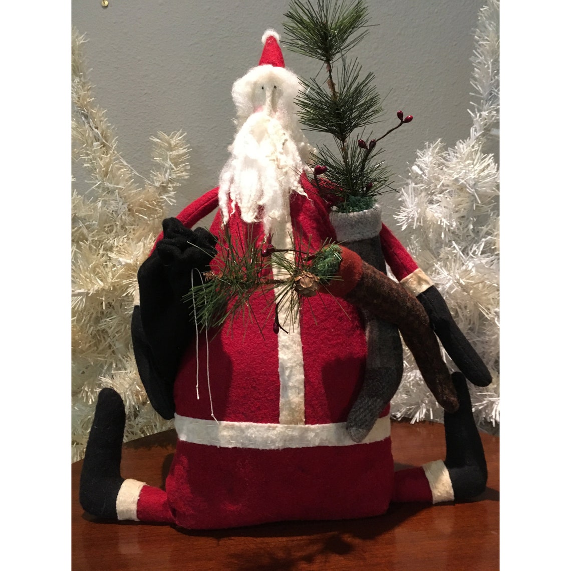 Stocking Stuffer Santa - Santa Claus Decoration- Holiday Table ...