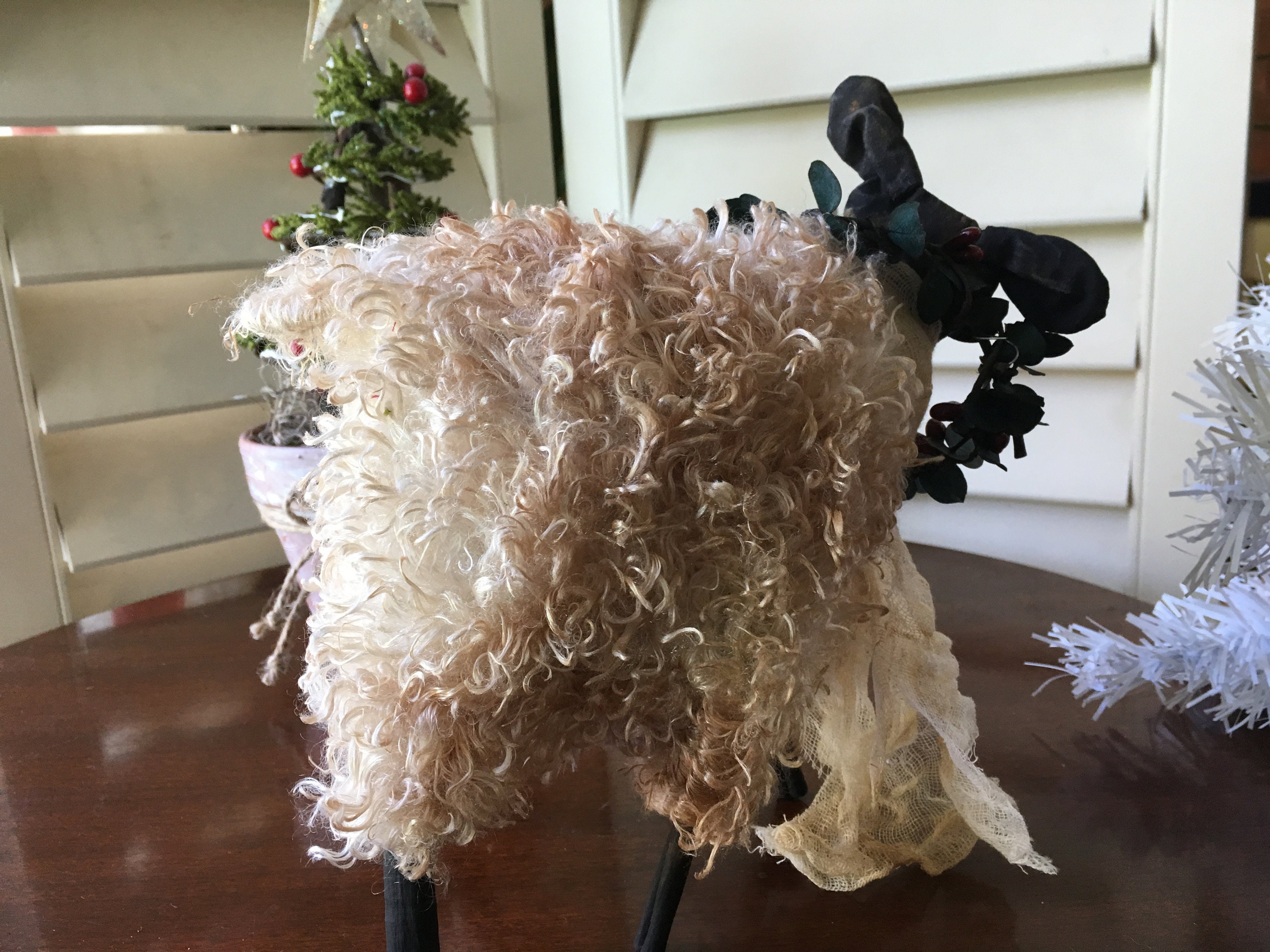 Holiday Sheep Primitive Christmas Sheep Primitive Sheep - Etsy