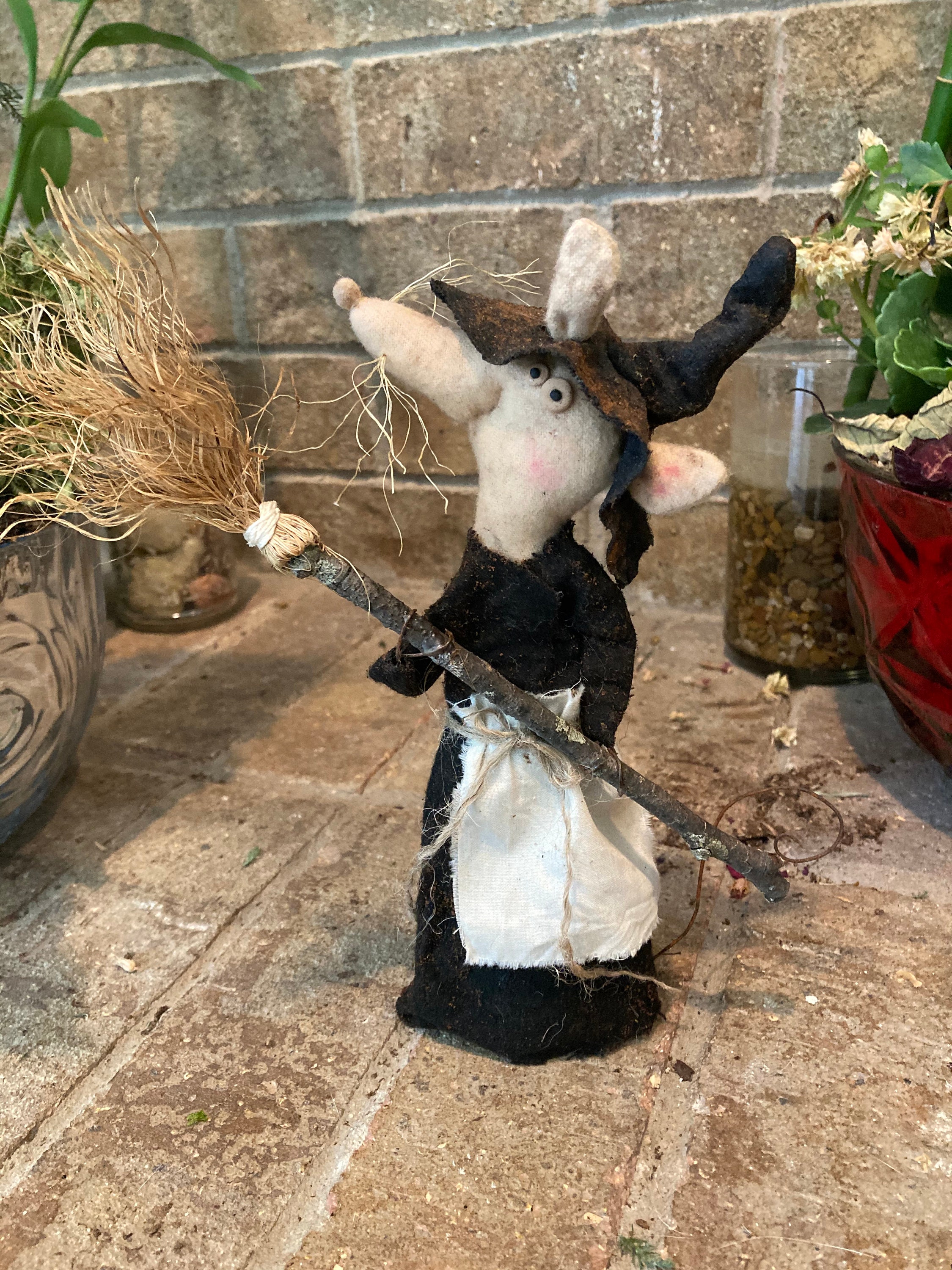 Primitive Witch Witch Display Halloween Room Accent - Etsy