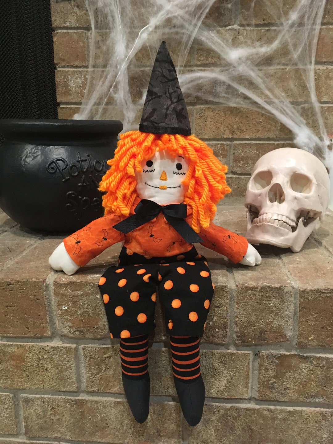 Handmade Halloween Raggedy Andy - 15" Cloth Doll - Halloween Wizard ...