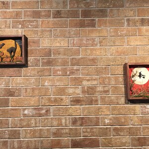 Halloween Shadow Box Wall Display Black Cat Halloween Moon Halloween ...