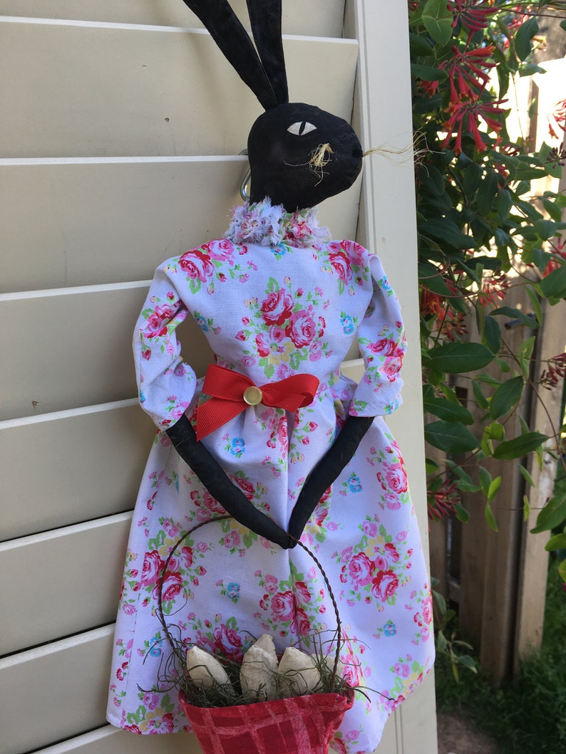 Spring Wall Decoration Primitive Spring Rabbit Folk Art - Etsy