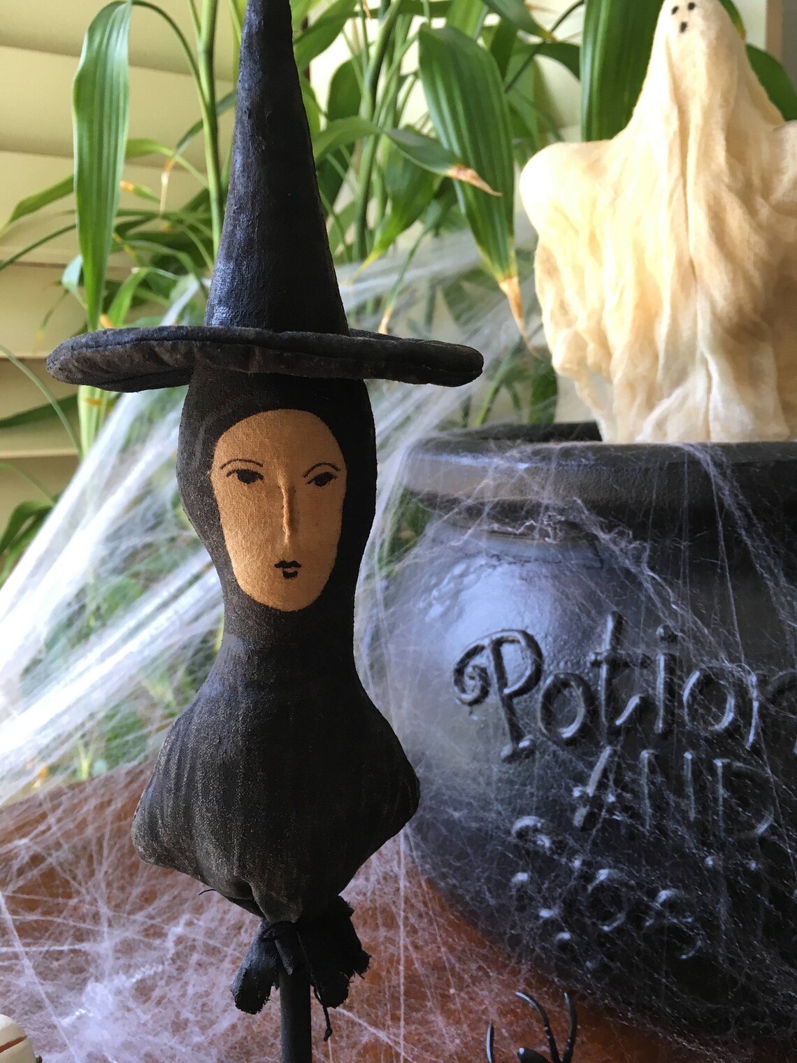 Primitive Witch Halloween Witch Folk Art Witch Halloween - Etsy