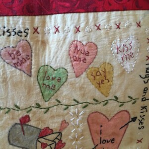 Valentine's Day Sampler Decorative Pillow Valentine Room Decoration ...