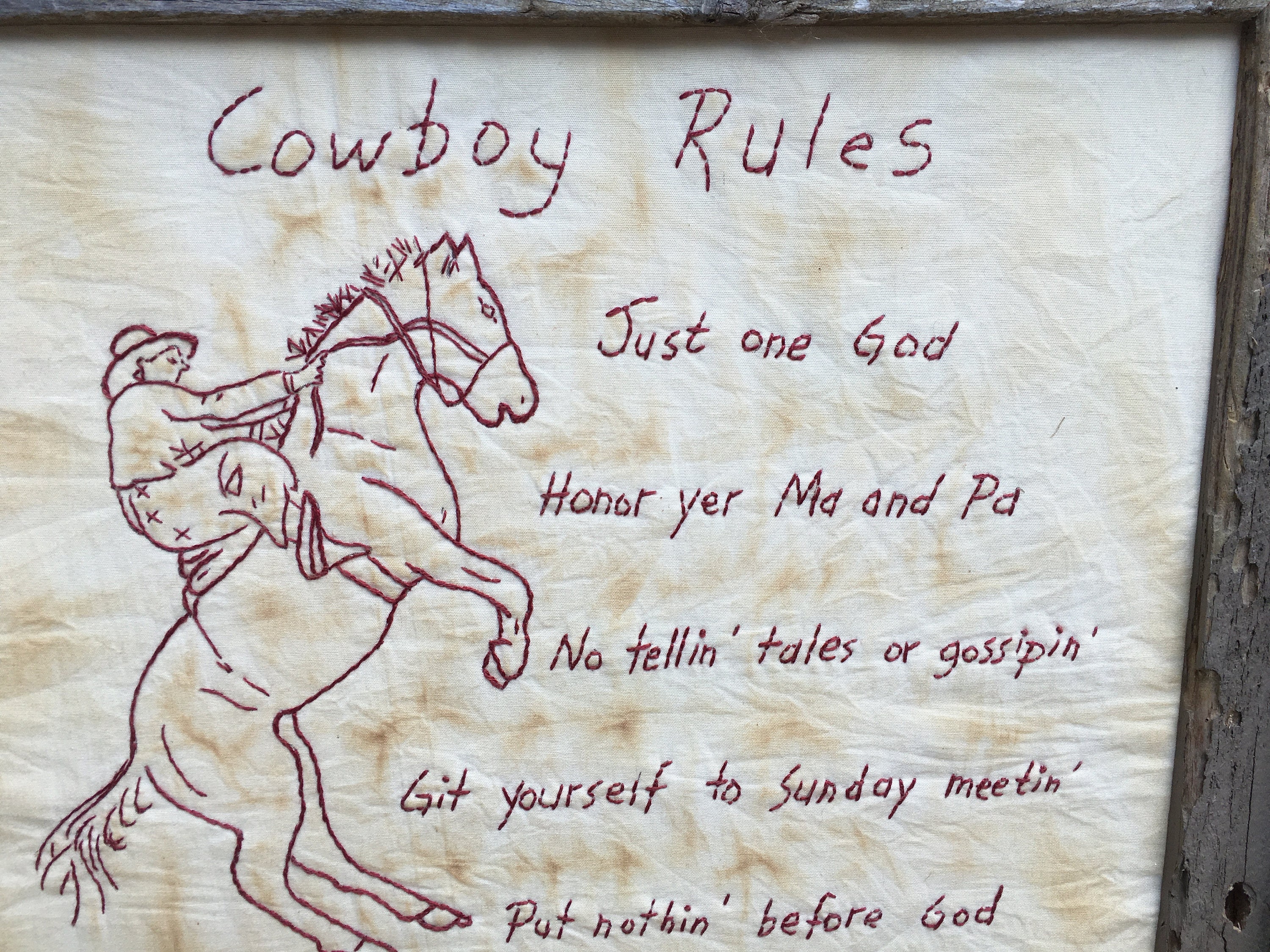 Western Wall Art Ten Commandments Cowboy Rules Western - Etsy