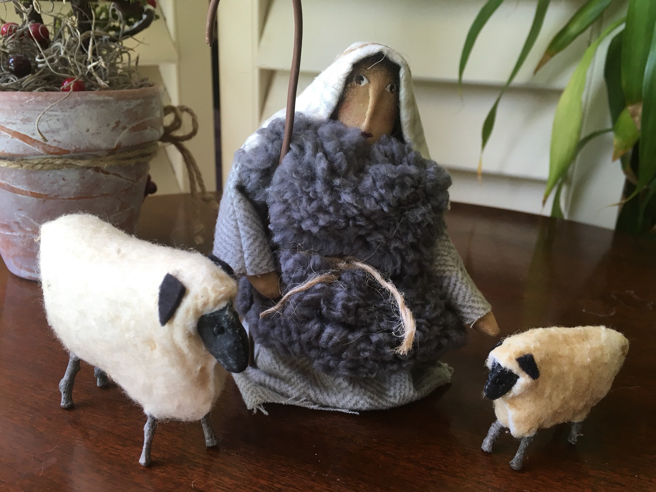 Primitive Nativity Scene - 15 Piece Set - Complete With Wise Men ...