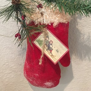 Winter Mittens Wall Hanging - Primitive Mittens - Primitive Mice ...