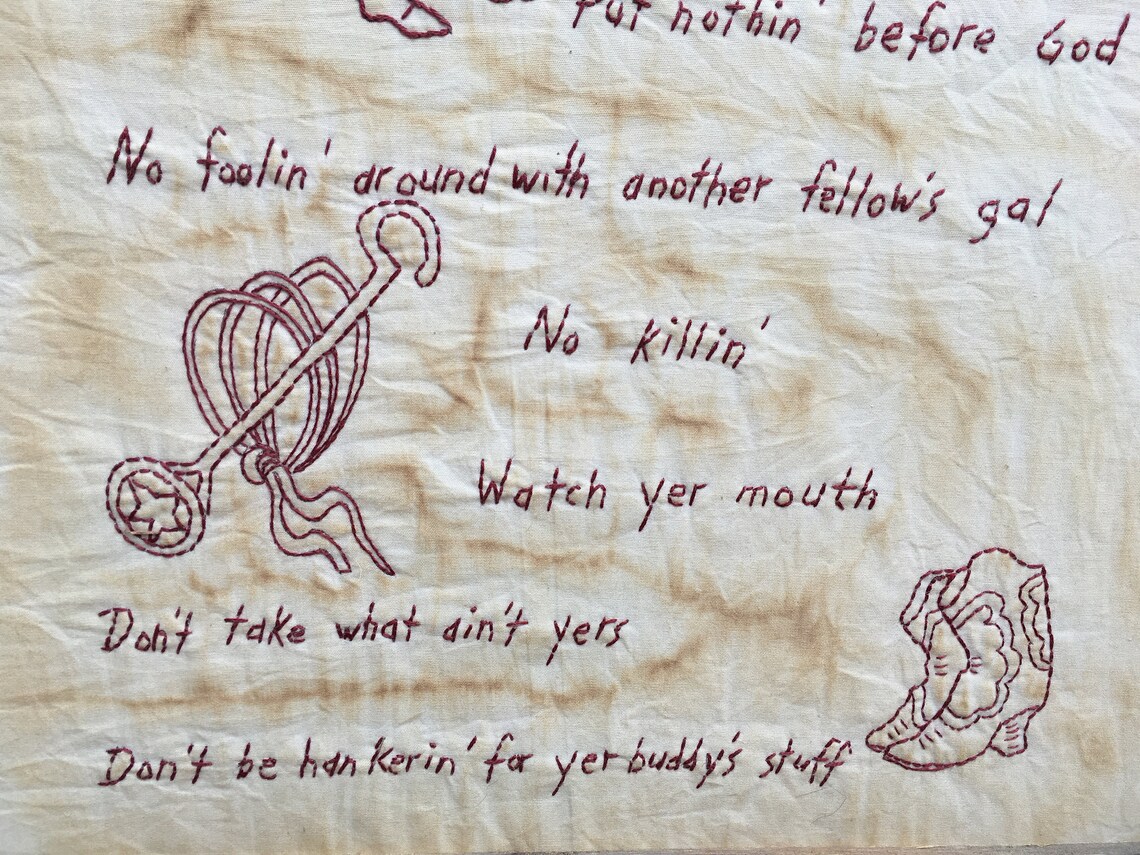 Western Wall Art Ten Commandments Cowboy Rules Western - Etsy