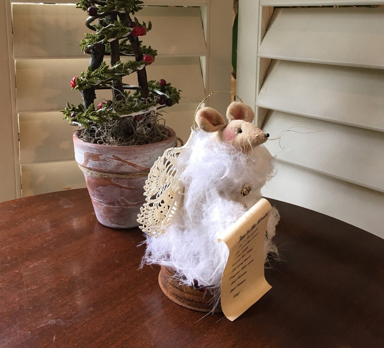 Angel Mouse - Holiday Christmas Mouse - Holiday Decoration - Holiday ...