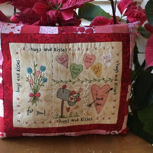Valentine's Day Sampler Decorative Pillow Valentine Room Decoration ...