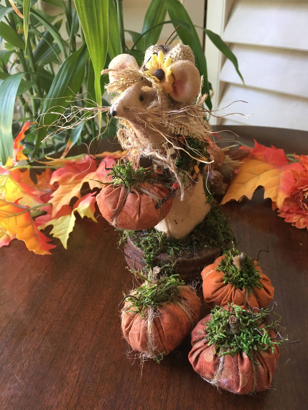 Primitive Fall Mouse Primitive Pumpkins Primitive - Etsy