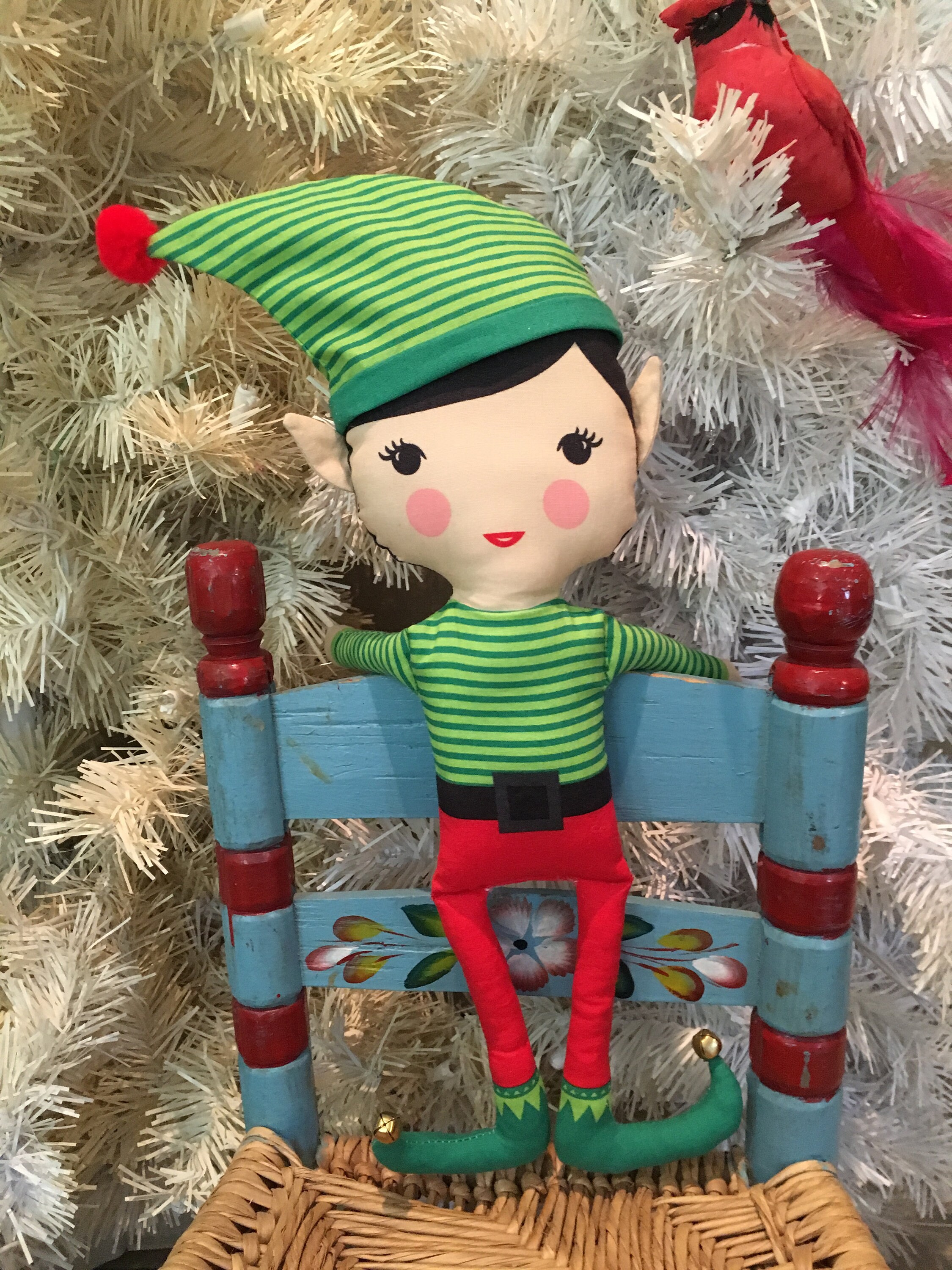 Christmas Elves Doll Set , 8 Piece Fabric Doll Set , Holiday Doll Set ...