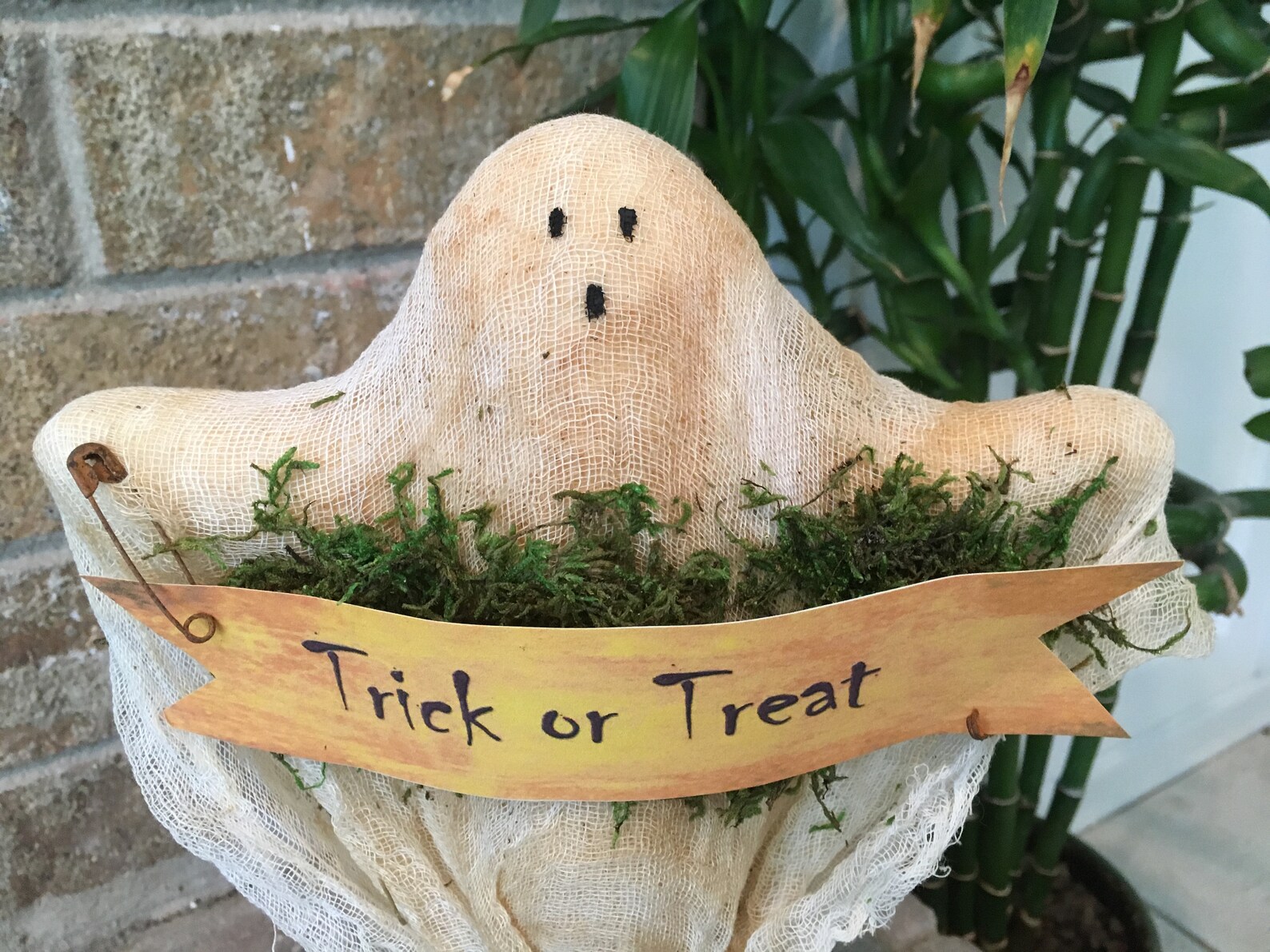 Handmade Primitive Ghost - Trick or Treat Ghost - Vintage Textile ...