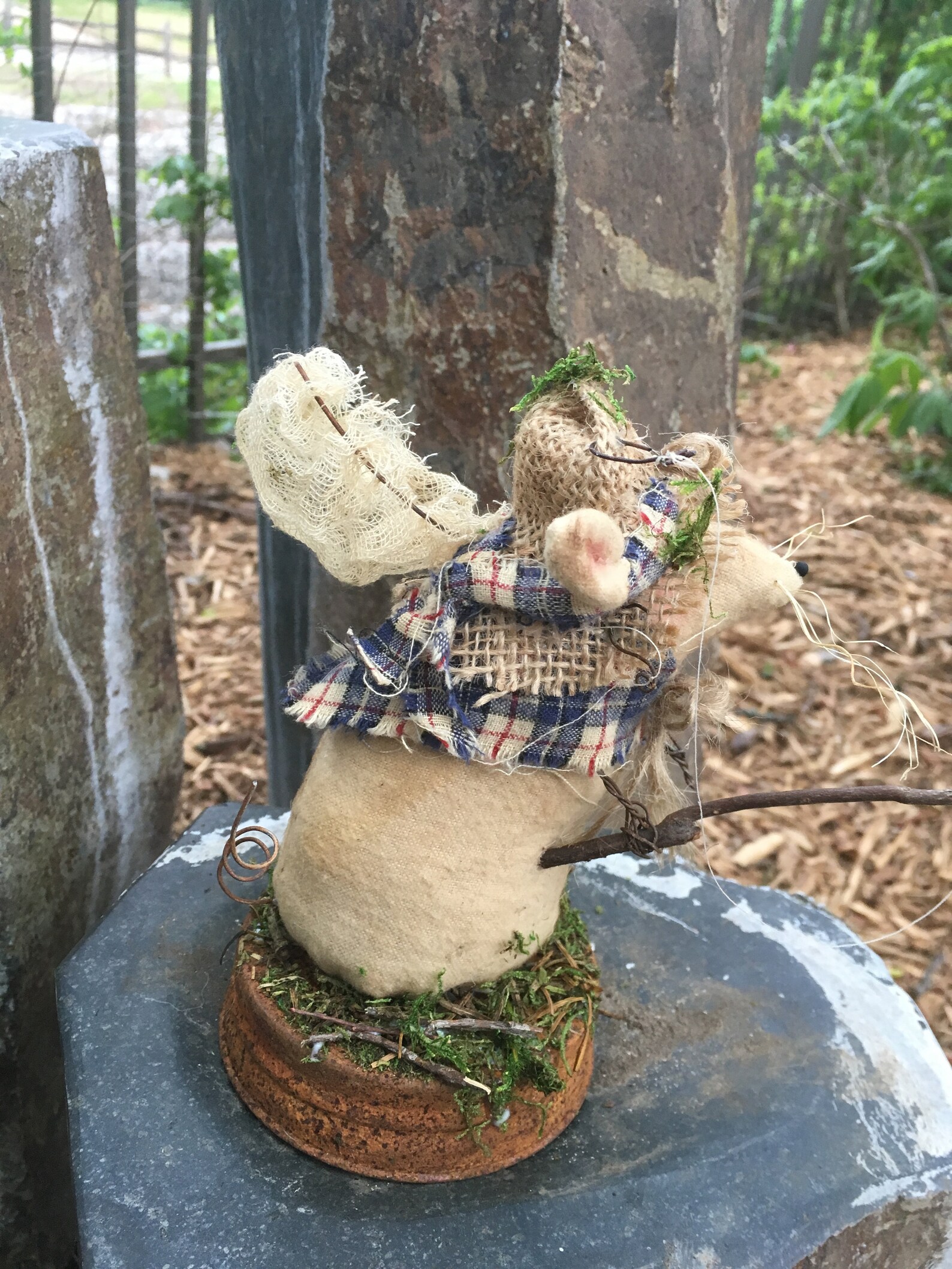 Primitive Mouse Fishing Mouse Rustic Room Decoration - Etsy