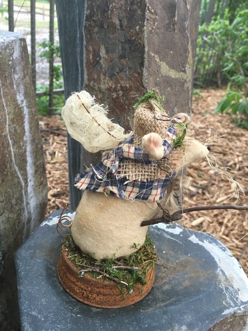 Primitive Mouse Fishing Mouse Rustic Room Decoration - Etsy