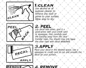 Printable How to Apply a Decal - Etsy