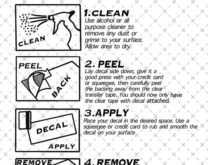 PNG Sticker Download - Decal Application Instructions - Small Business ...