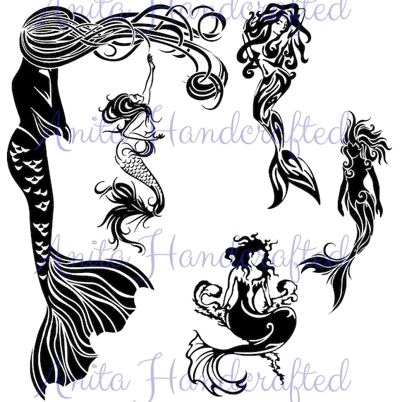 Mermaid Downloads Mermaid Package Mermaid Png Mermaid - Etsy