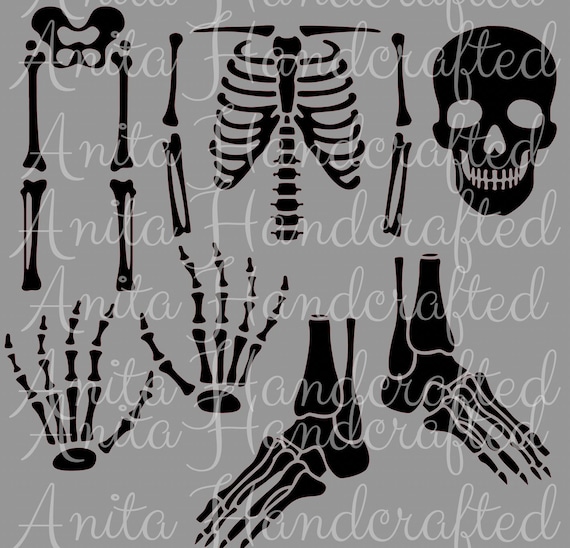 Full Skeleton Download Skeleton Window Clings Costume - Etsy