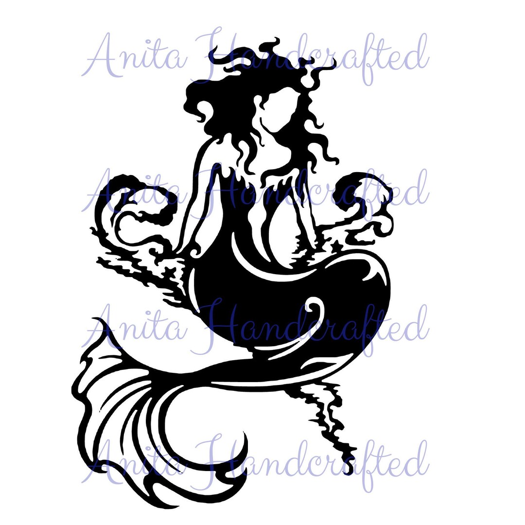 Mermaid | Download File | Mermaid Svg | Mermaid Png | Sitting Mermaid ...
