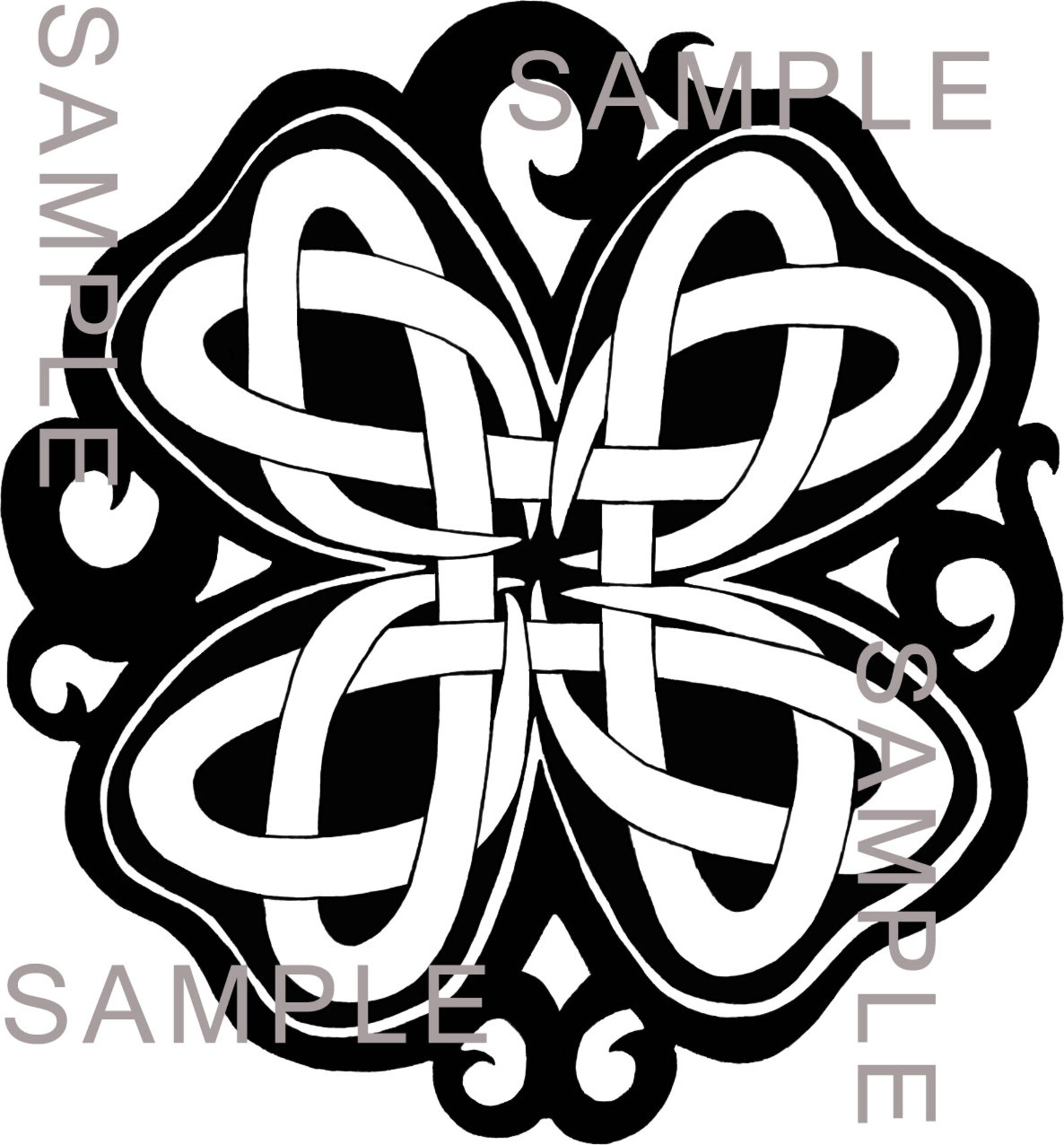 Shamrock Clover Celtic Design/ Digital Download - Etsy