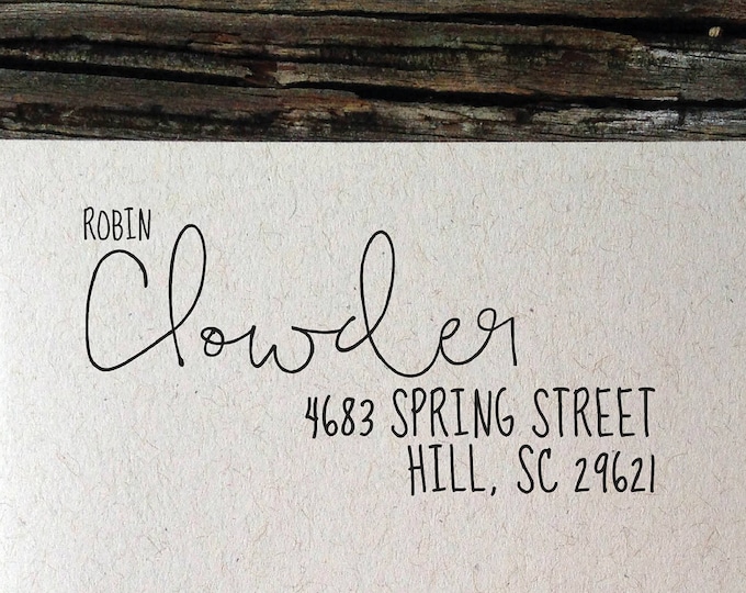 Personalized Address Custom Address Staggered Calligraphy - Etsy