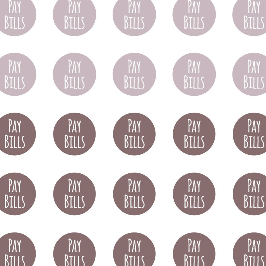 Pay Bills Stickers, Daily Stickers, Reminder Stickers, Planner Stickers ...