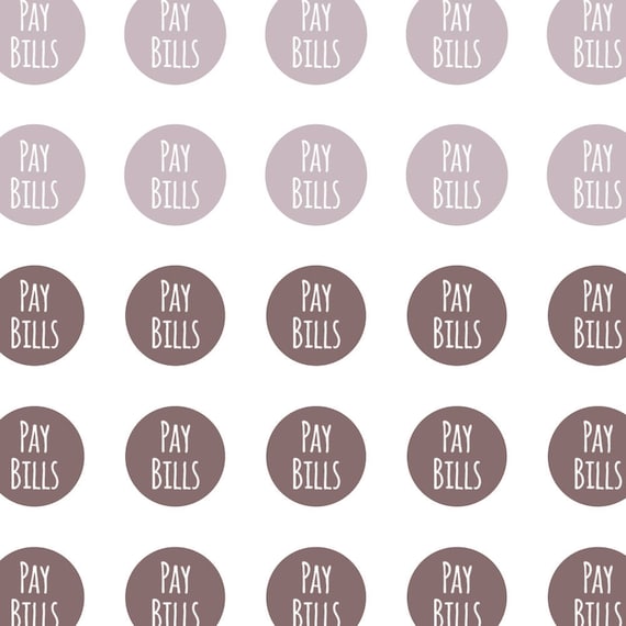 Pay Bills Stickers Daily Stickers Reminder Stickers Planner | Etsy