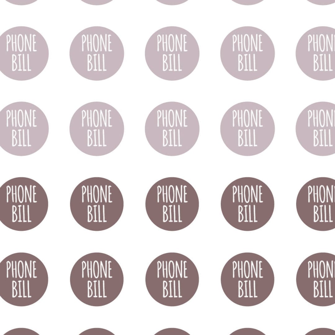Phone Bill Stickers, Bill Payment, Planner Stickers, Bill Stickers ...