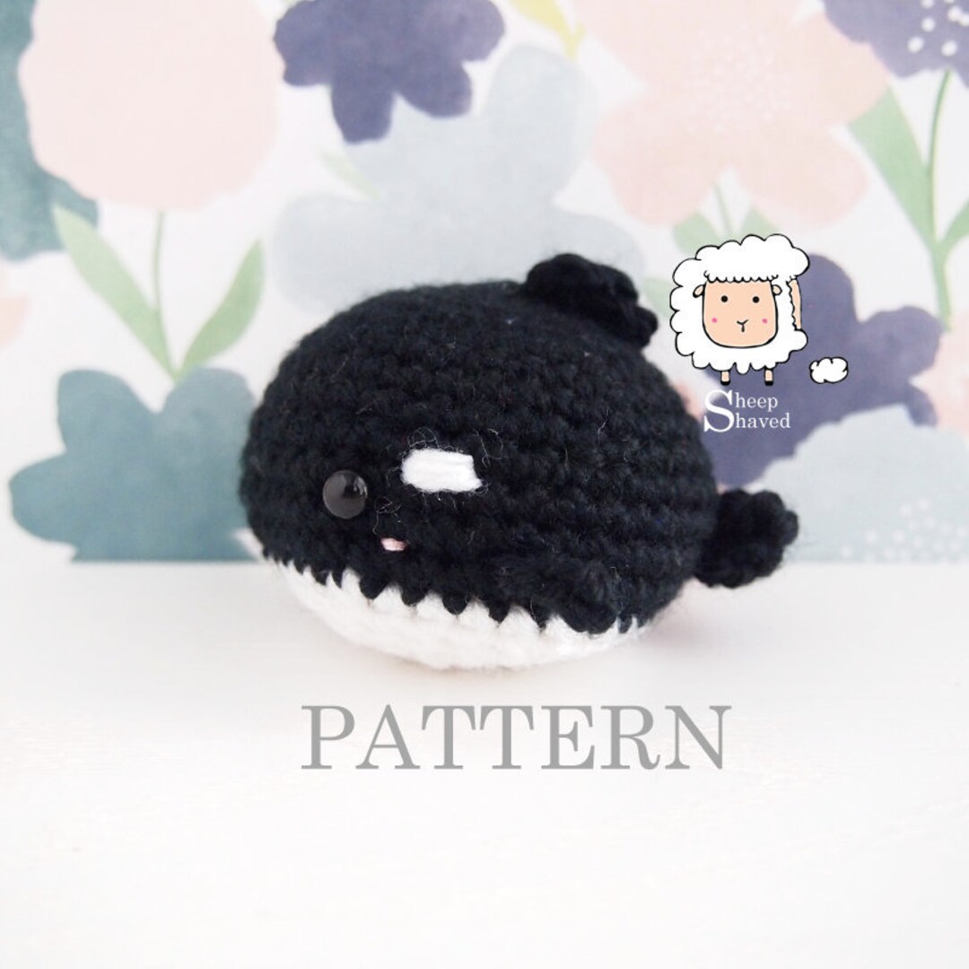 Orca Whale Crochet Amigurumi Keychain Accessory Pattern - Etsy