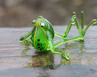 Blown Glass Frog Hand Made Frog Glass Miniature Animals | Etsy