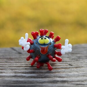 Glass Virus Sculpture Glass Figurine Virus Microbe Virus Virus Gift ...
