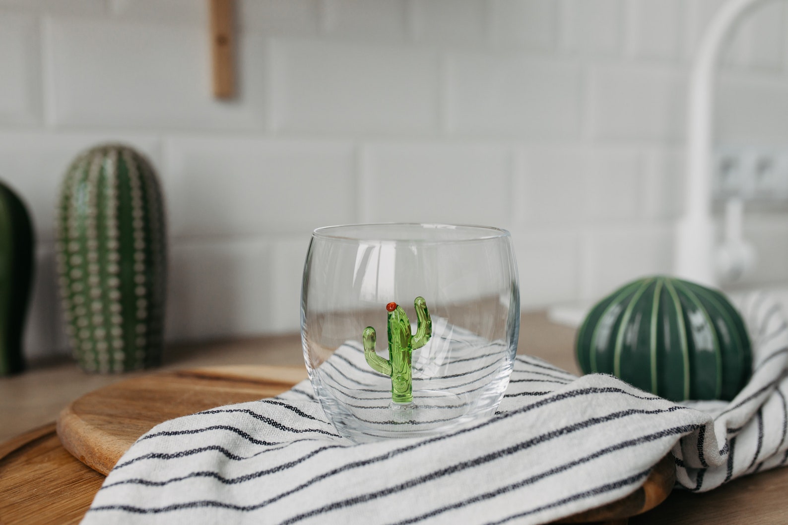 Mexico Glass Cactus Tequila Drink Water Cup Handmade Unique - Etsy