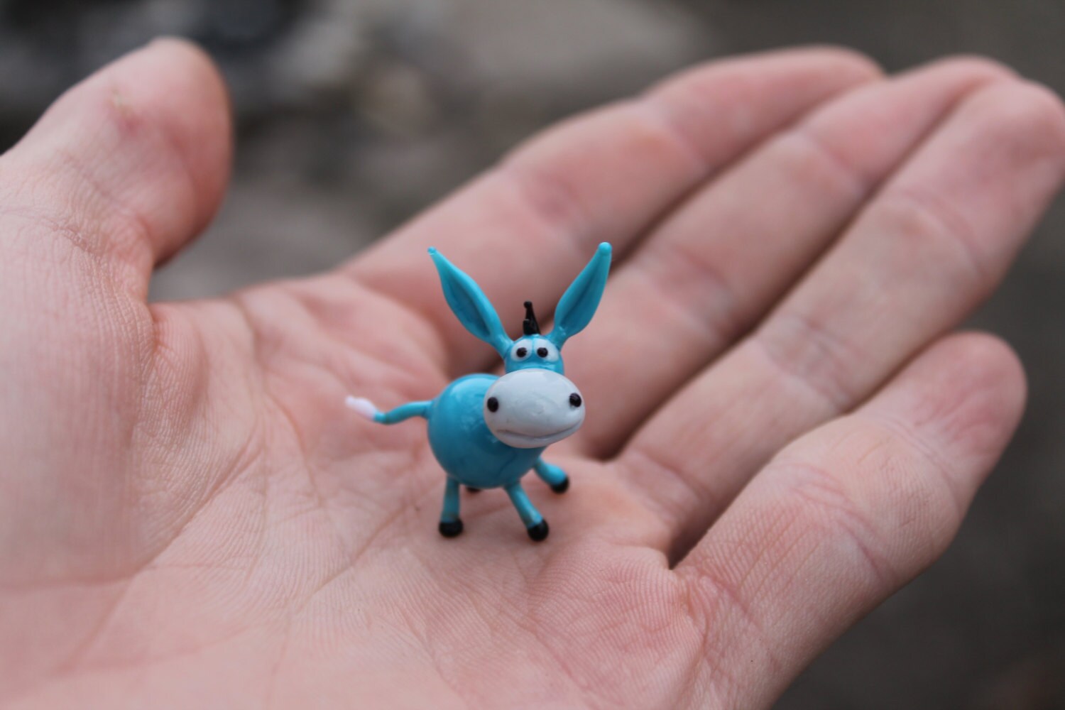 Glass Donkey Figurine Colectible Handblown Homedecor Artglass - Etsy