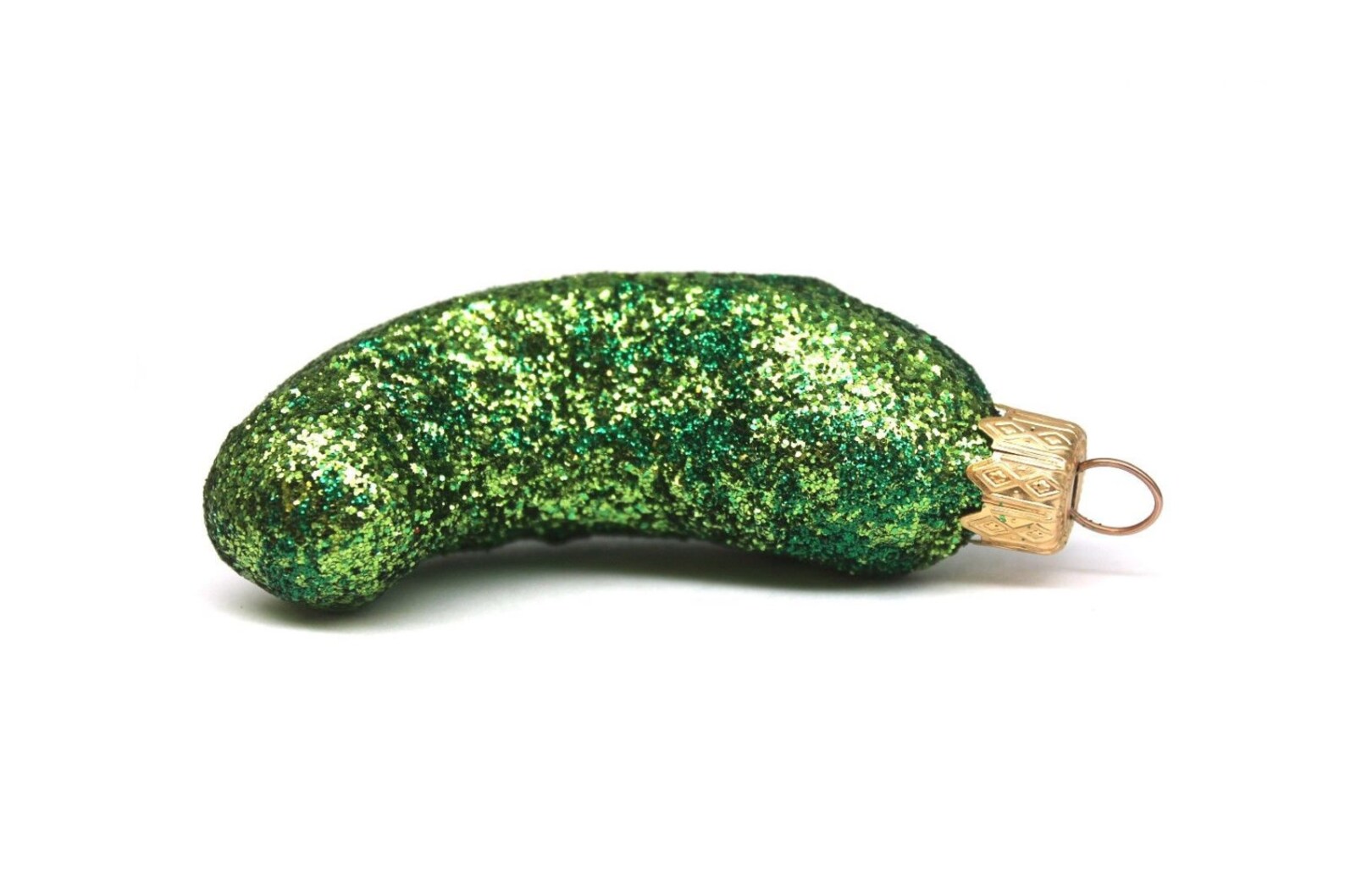 GREEN SPARKLE PICKLE Blown Glass Christmas Glass Christmas Pickle - Etsy