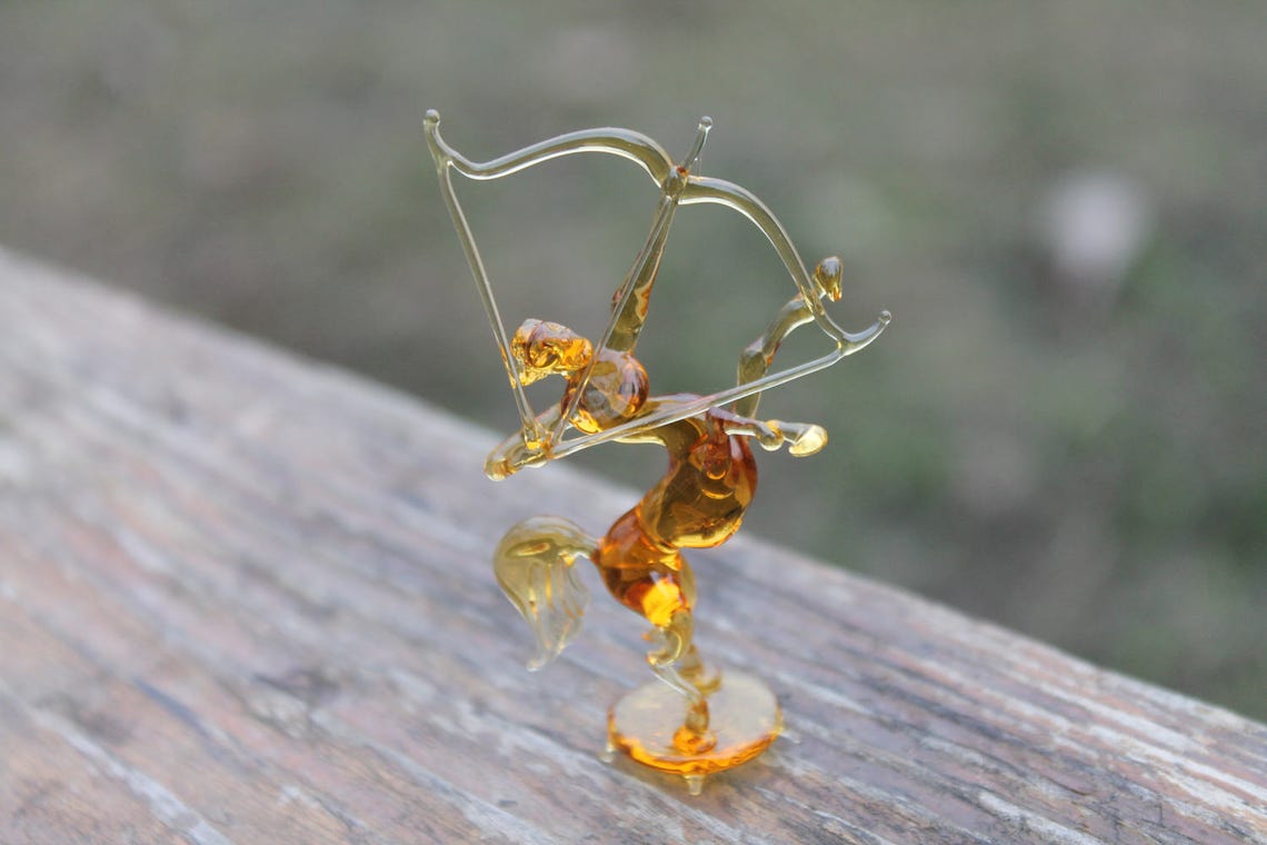 Glass Centaur Blown Art Collectible Figurine, Sagittarius Blown Glass ...