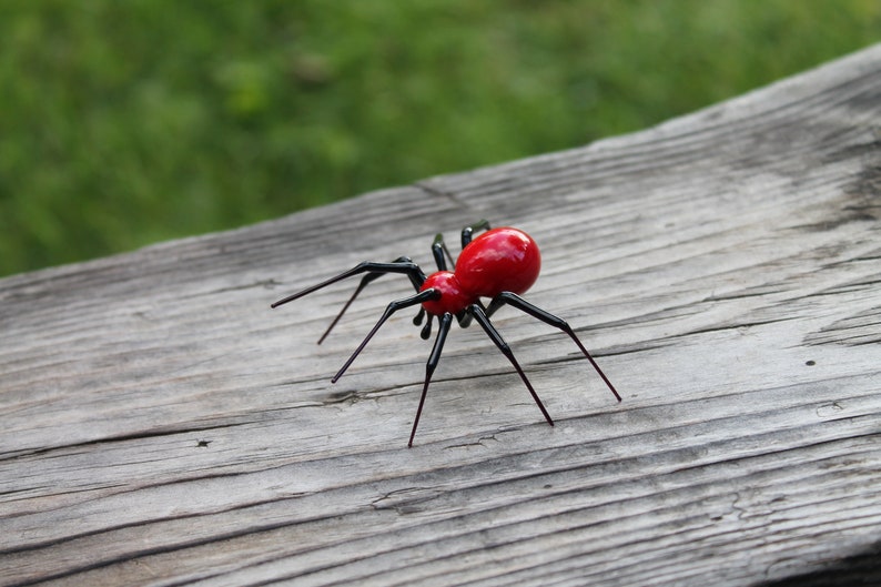 Spider Glass Art Glass Spider Figurine Glass Figurine Insects - Etsy