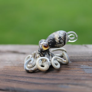 Handcrafted Banded Octopus Murano Glass Pendant - Octopus Glass Rear ...