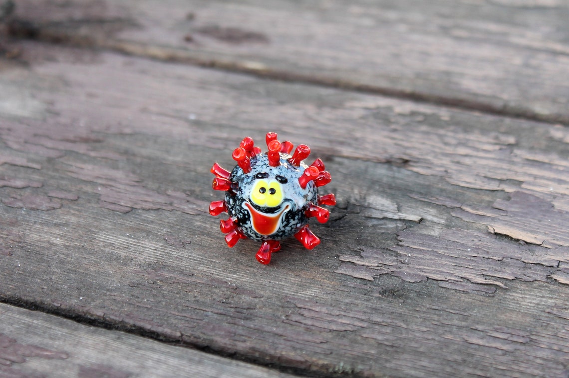 Glass Virus Sculpture - Glass Figurine Virus - Microbe Virus - Virus ...