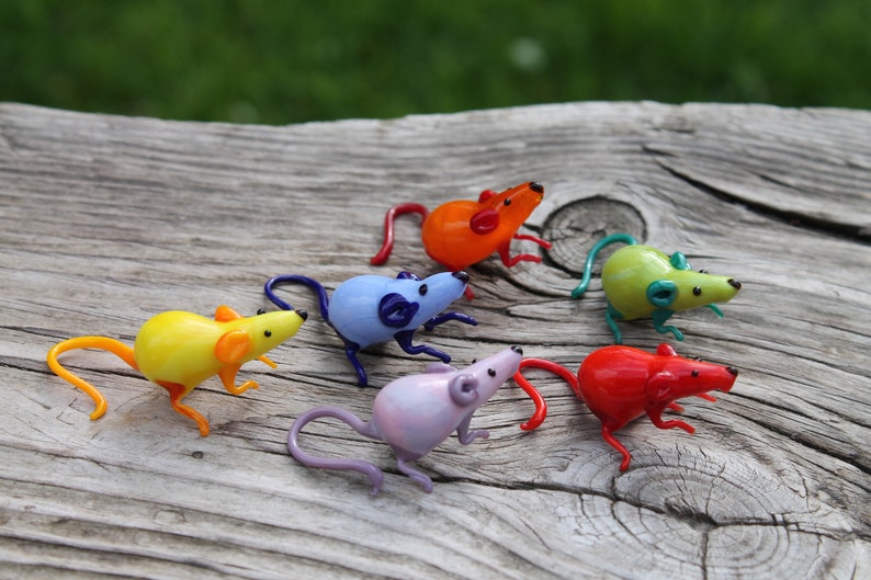 Rat Glass Miniature, Animals Glass, Art Glass, Glass Blown , Sculpture ...