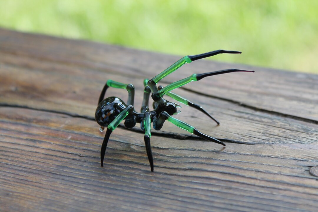 GLASS SPIDER Lampwork Handcrafted Glass Animal, Art Glass Spider ...